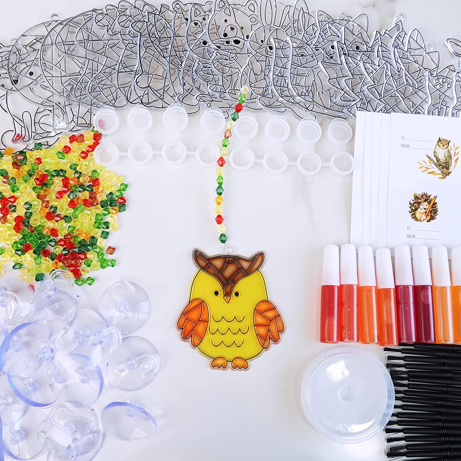 Winlyn 28 Sets Woodland Creatures Suncatchers Ornaments Decorations DIY ...
