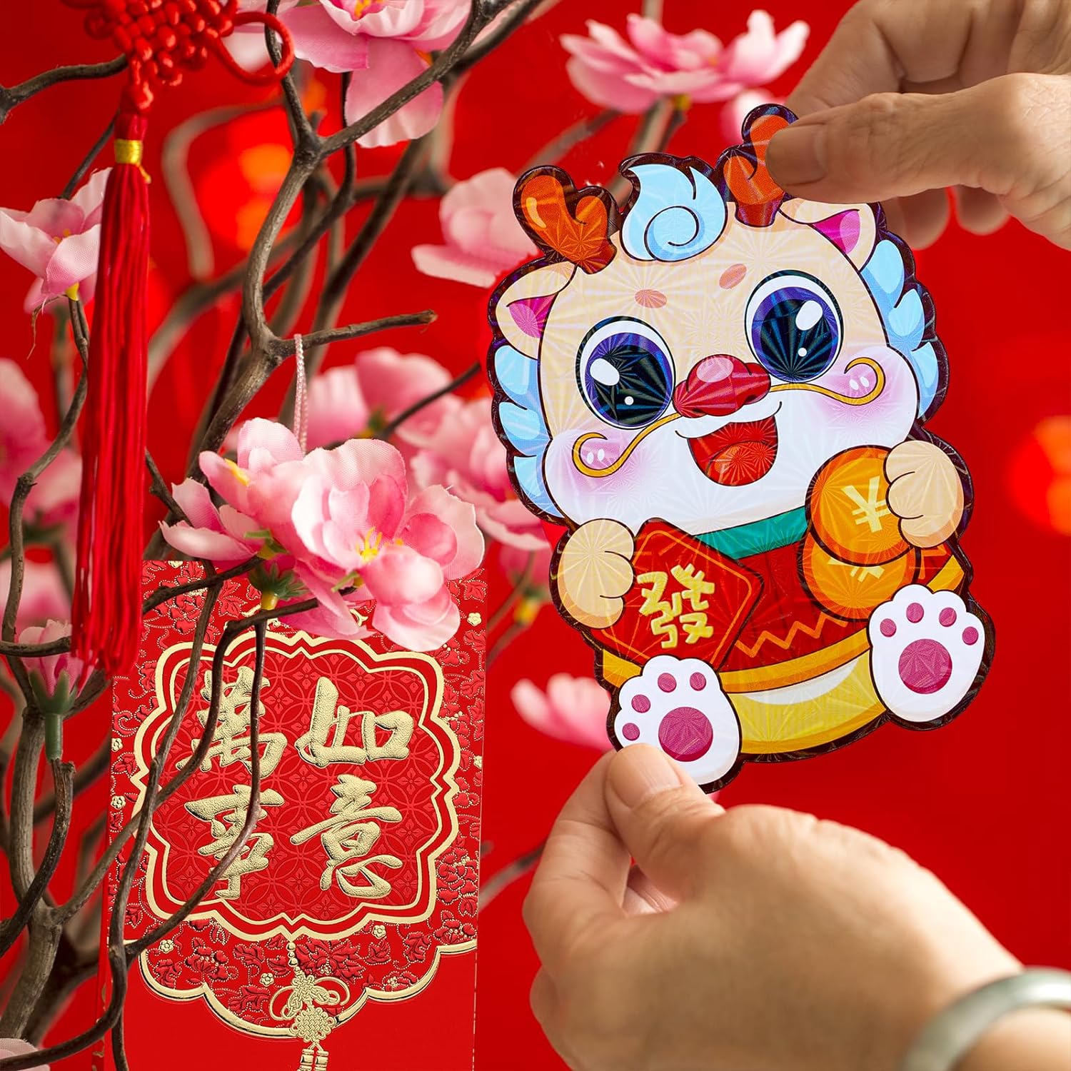 Winlyn 88 Pcs 32 Designs Chinese New Year Red Envelopes Bulk Lucky ...